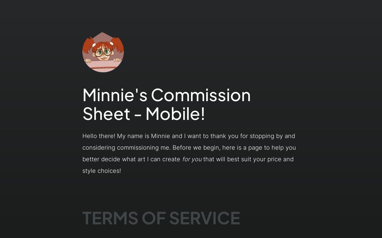Min's Commission Sheet Mobile!